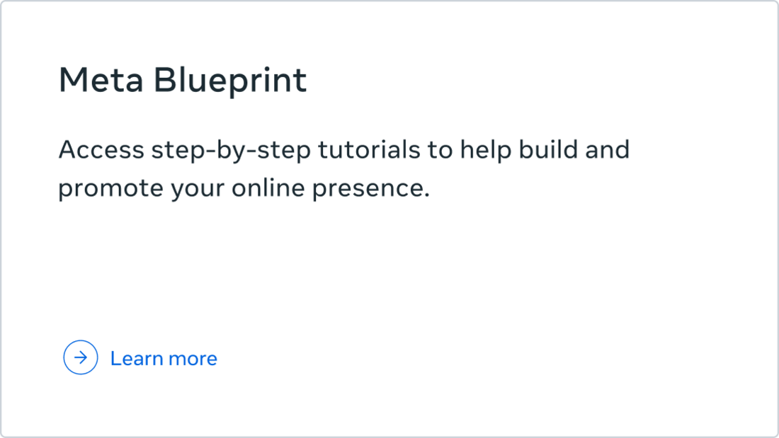 Meta Blueprint : Learn new skills to build your brand or business
