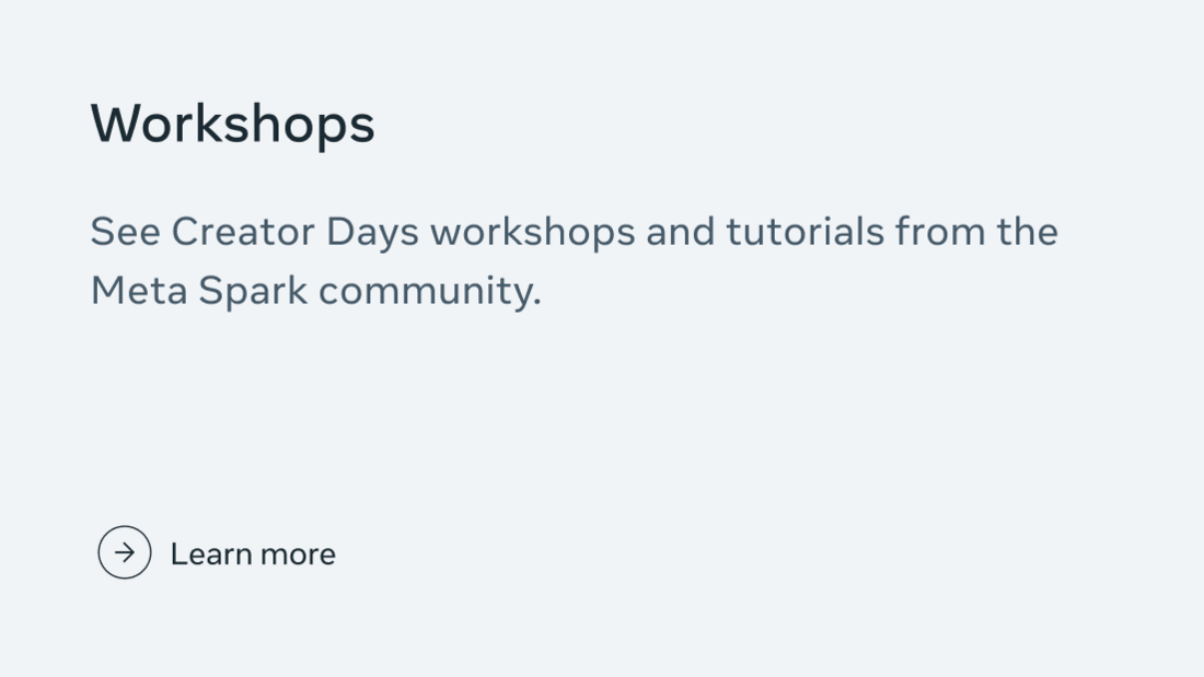 Meta Spark : Learn new skills to build your brand or business